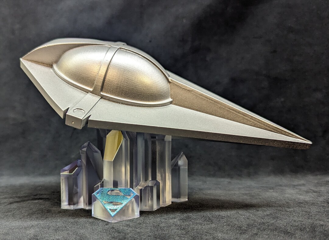 Smallville Kal-el's Ship 200mm 3D Printed Painted Model With Crystal ...