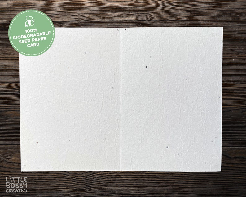 Plantable Happy Birthday Card, Seed Paper Watercolour Greeting Card ...