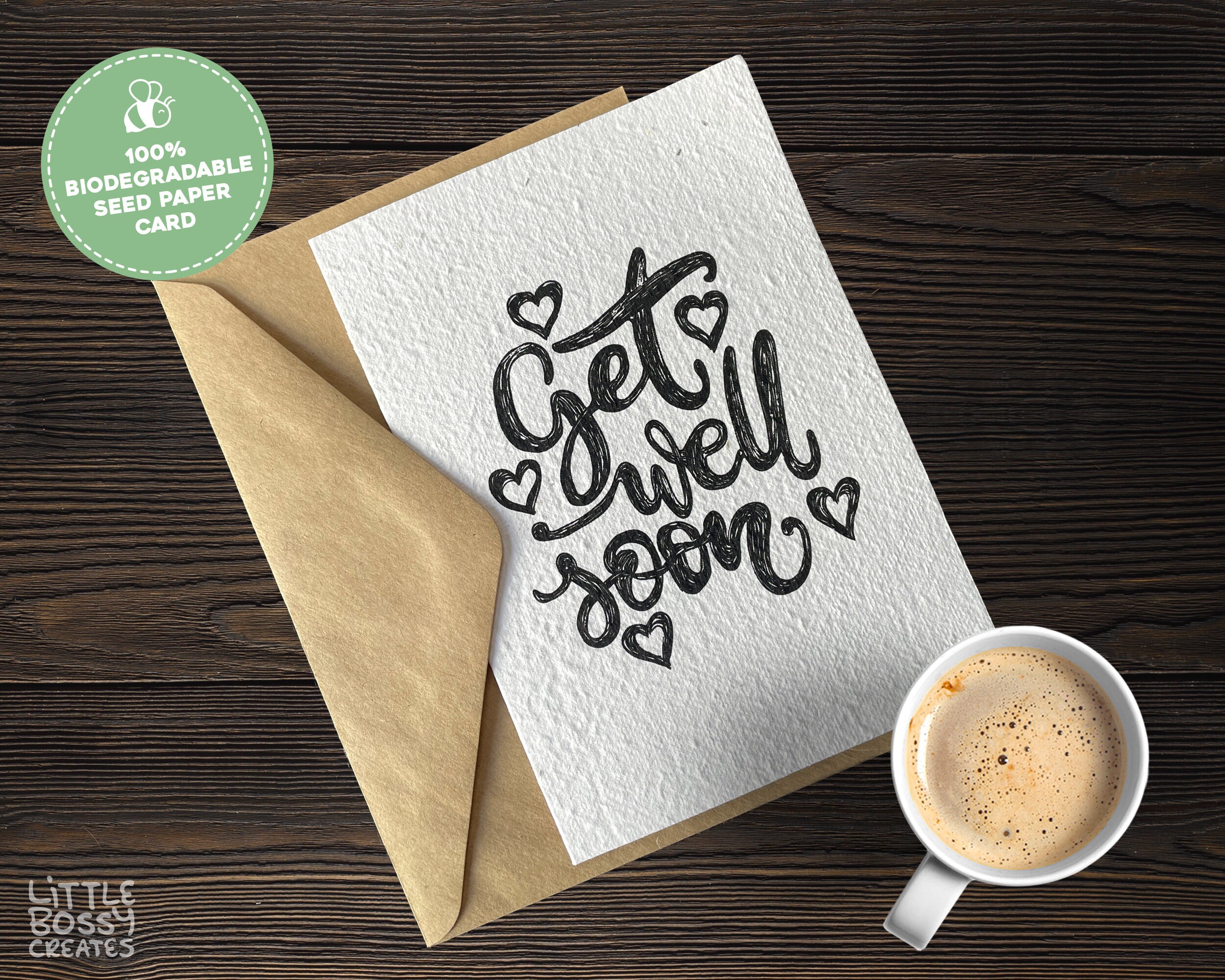 Plantable Get Well Soon Card, Seed Paper Get Well Soon Greeting Card ...