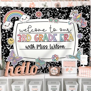 Classroom Decor, Composition Notebook Theme, Custom Classroom Tapestry ...