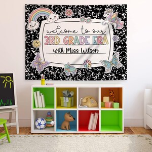 Classroom Decor, Composition Notebook Theme, Custom Classroom Tapestry ...