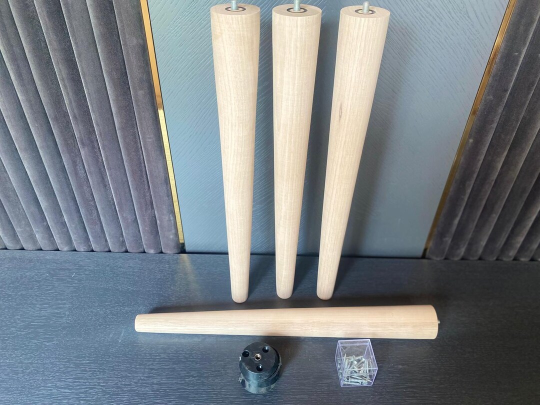 Premium Wood Coffee Table Legs 4 Unit With Mounting Kit Wood Choices ...