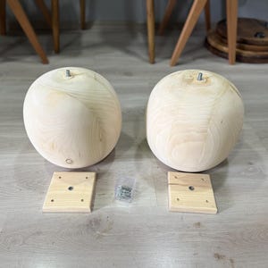 Modern Round Basswood Table Legs (1 Pc) – Big Ball Design for Coffee ...