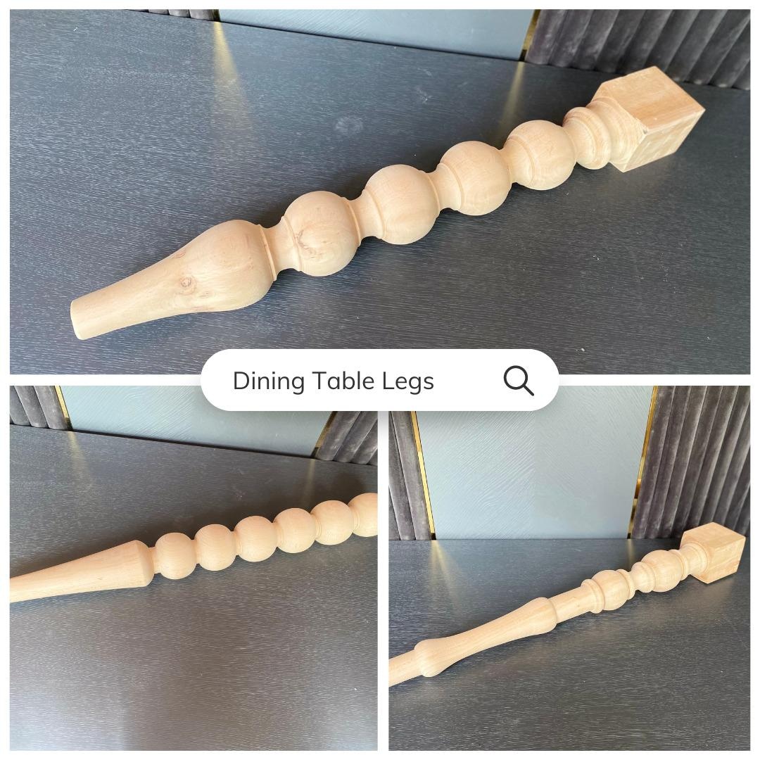 Heavy Duty Beech Wood Table Legs Set of 4 Sturdy Legs for DIY Dining ...