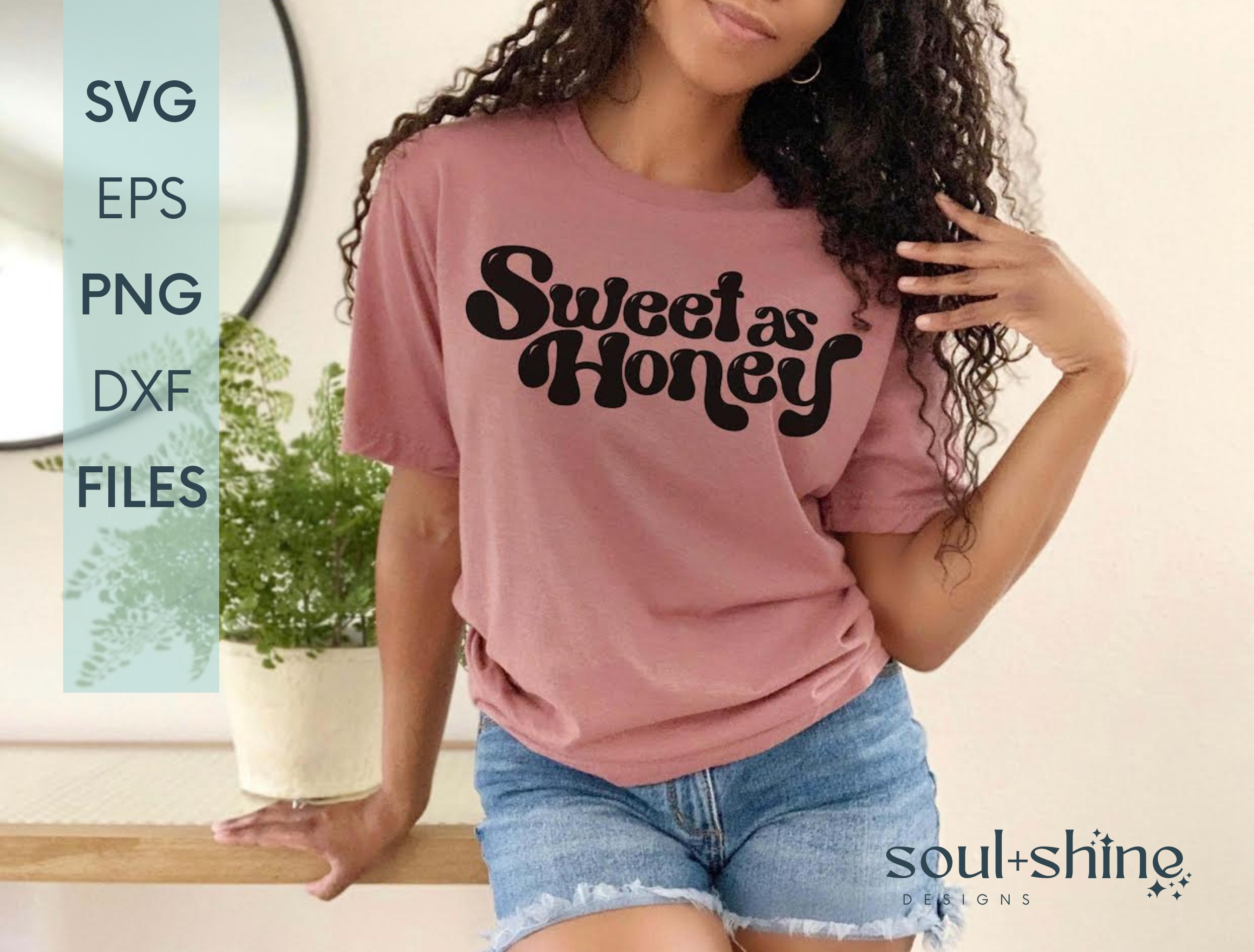 DIGITAL ONLY Sweet as Honey SVG Cut File for Shirt Retro - Etsy