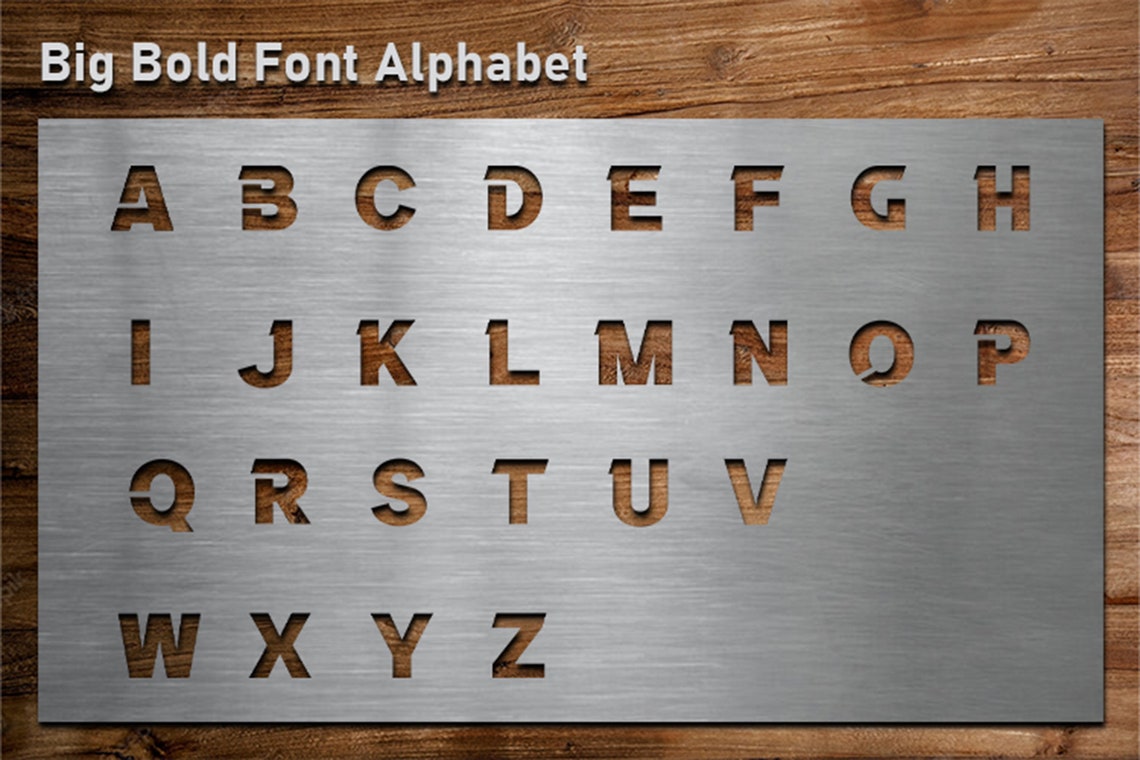 Bridged Digital Font Big Bold - Etsy
