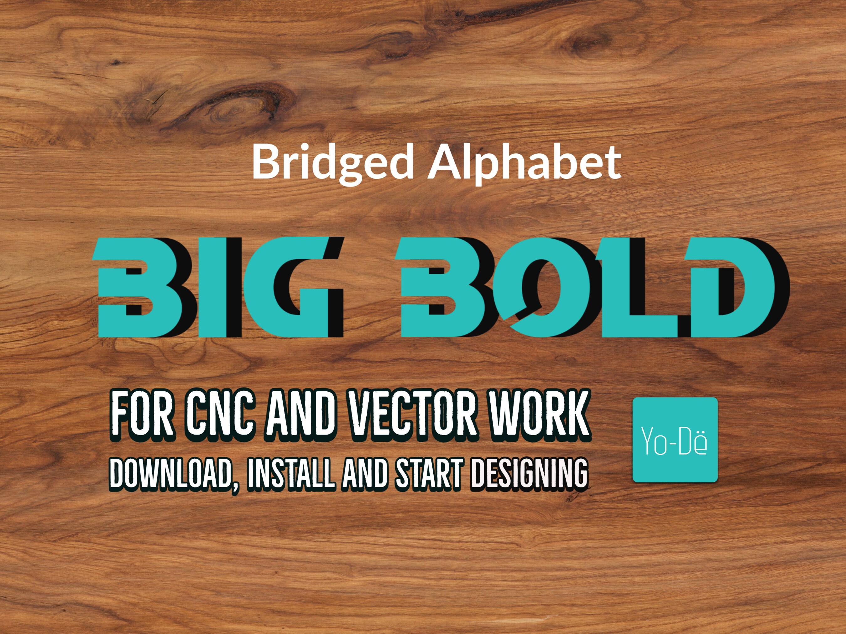 Bridged Digital Font Big Bold - Etsy