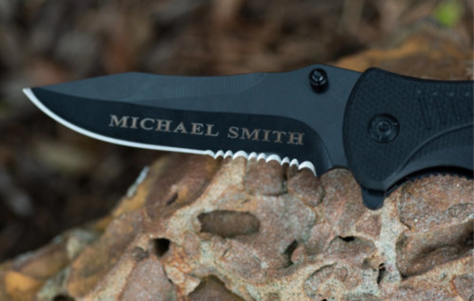 Personalized Tactical Knife With Sharpener and Case - Etsy