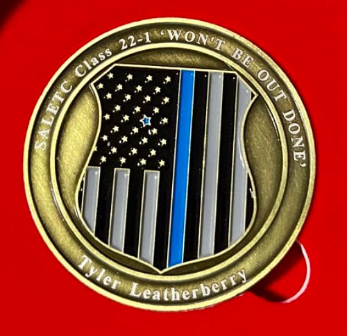 Personalized Thin Blue Line Challenge Coin - Etsy