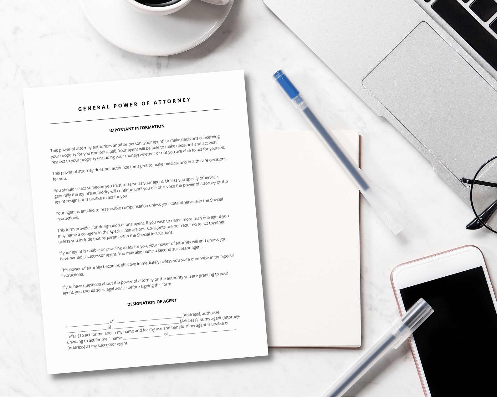 General Power of Attorney, POA, Power of Attorney Form, Power of ...