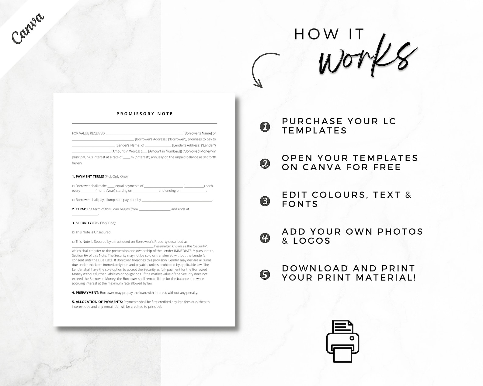 Promissory Note Forms, Promissory Note Templates, PDF File, Promissory ...