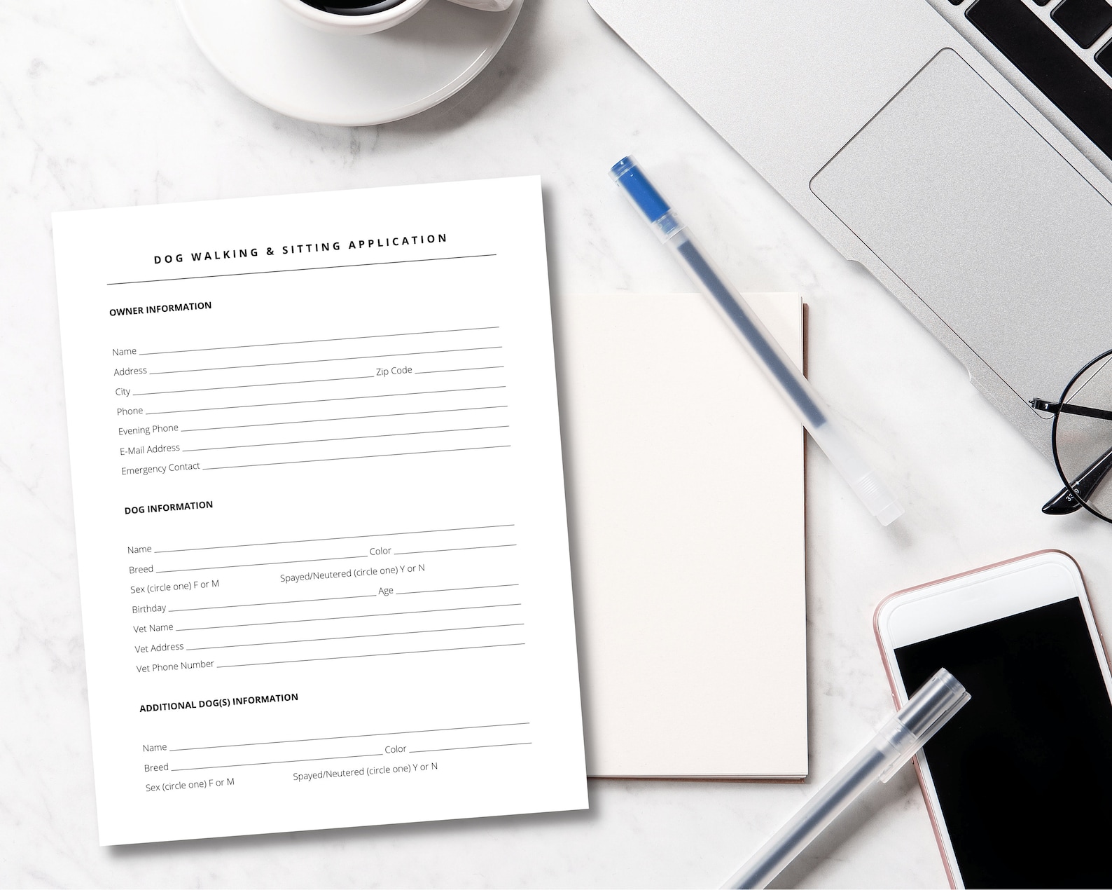 Pet Sitting Waiver Form, Pet Sitting Release Form, Dog Walking and Pet ...