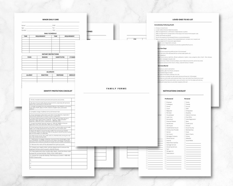 End of Life Planner, After I'm Gone Planner, Final Wishes Planner ...