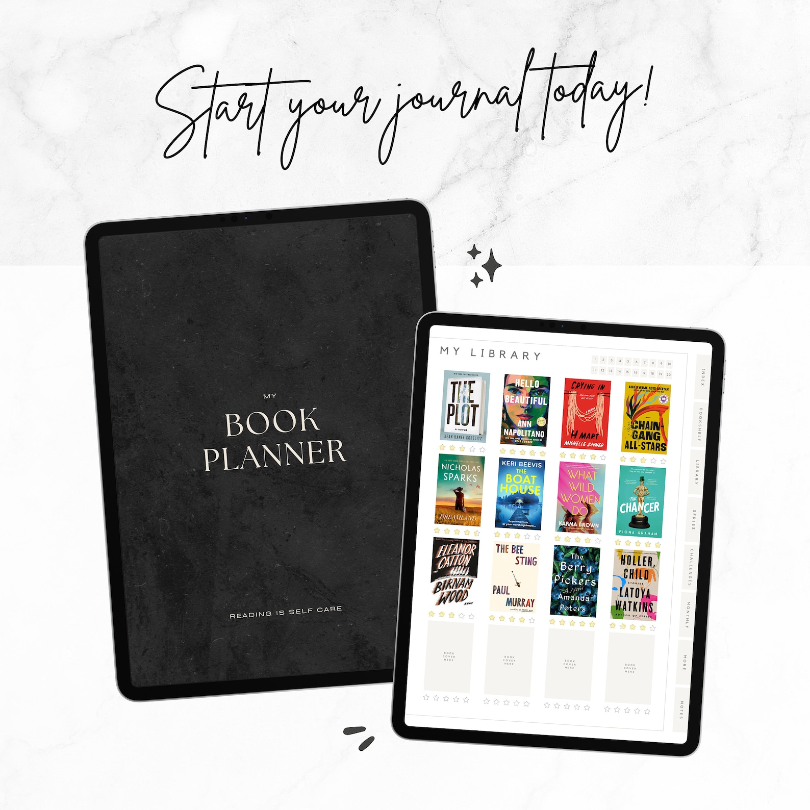 Digital Reading Journal, Reading Log, Book Tracker, Reading List ...