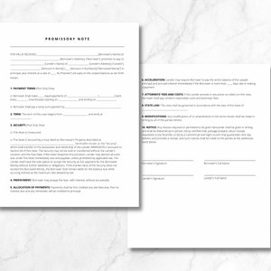 Promissory Note Forms, Promissory Note Templates, PDF File, Promissory ...
