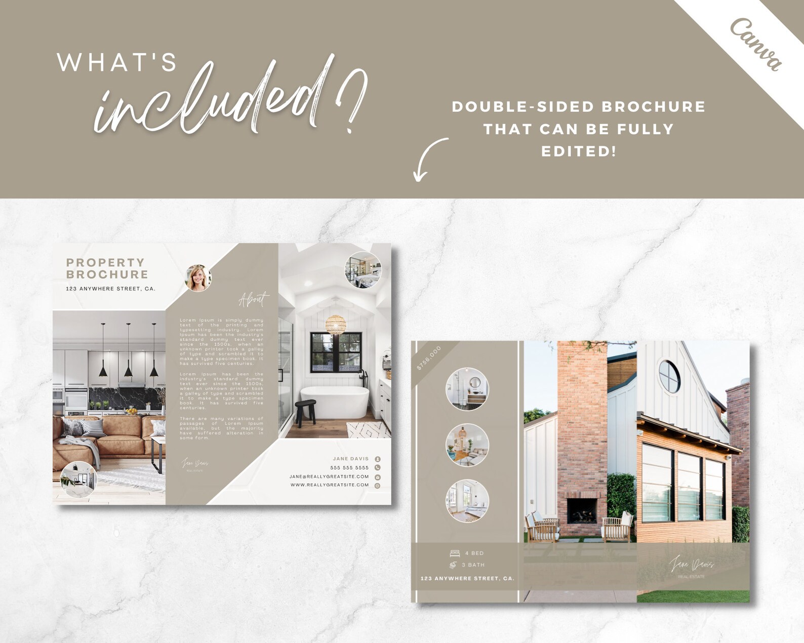 Real Estate Brochure, Luxury Property Brochure, for Sale Flyer, Listing ...