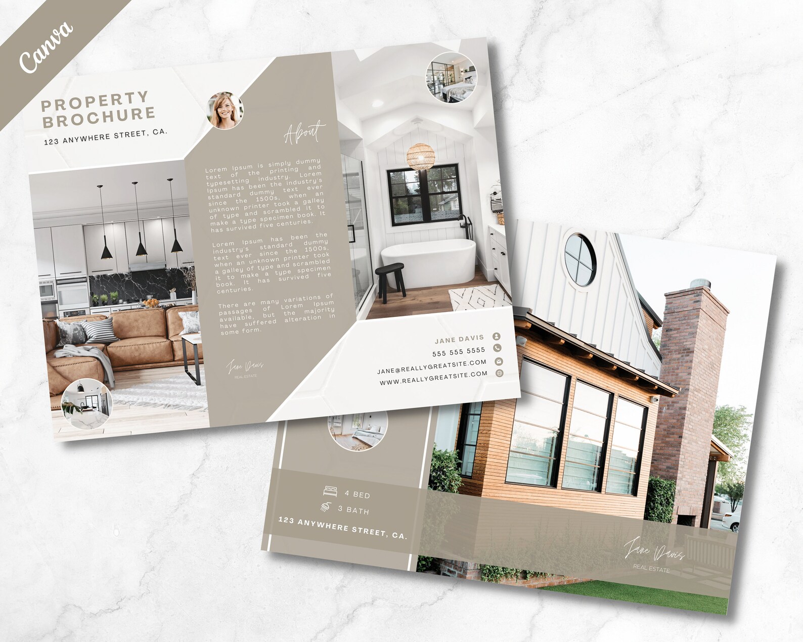 Real Estate Brochure, Luxury Property Brochure, for Sale Flyer, Listing ...