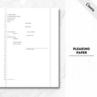 Pleading Paper - Get Your Court Paperwork Organized! - Etsy