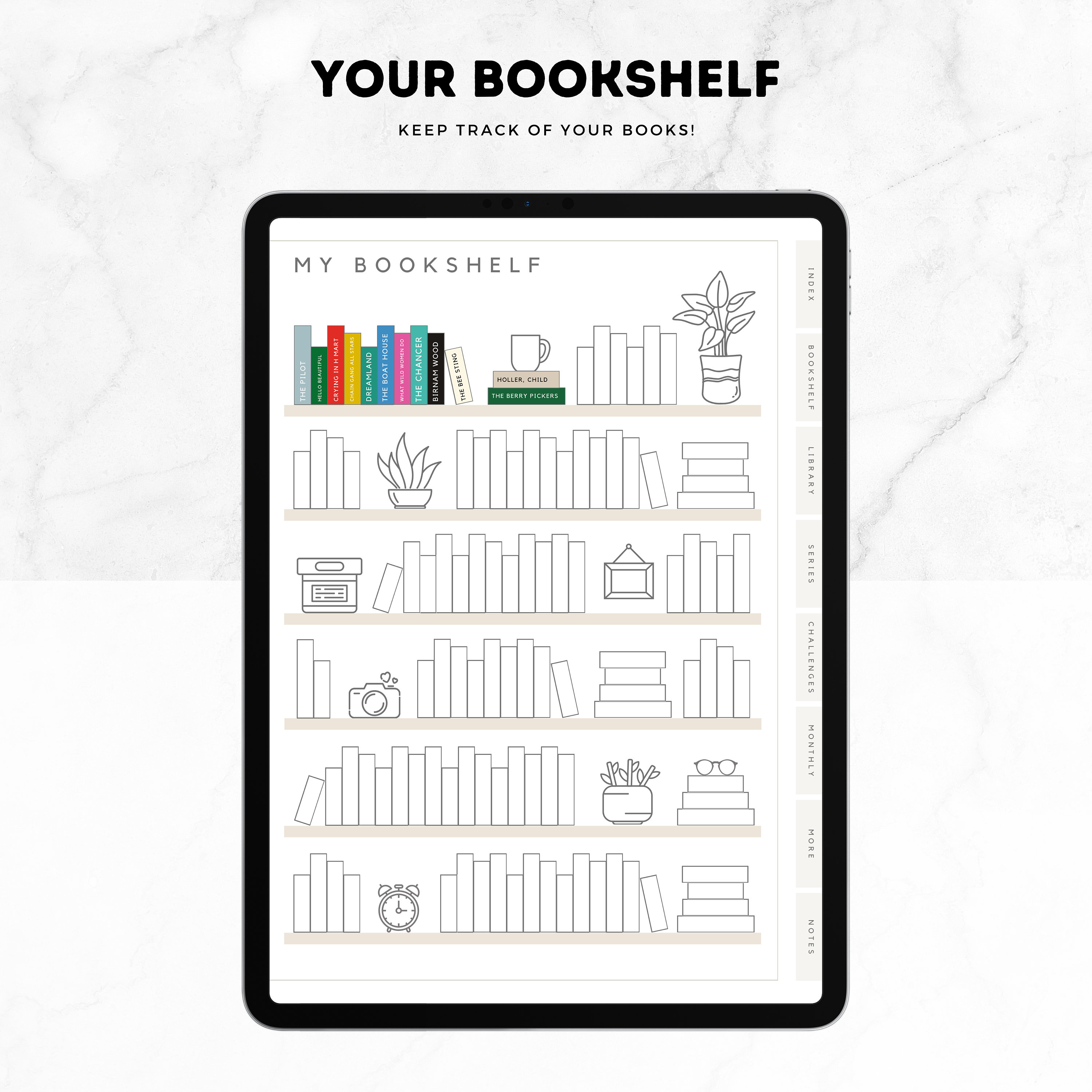 Digital Reading Journal, Reading Log, Book Tracker, Reading List ...