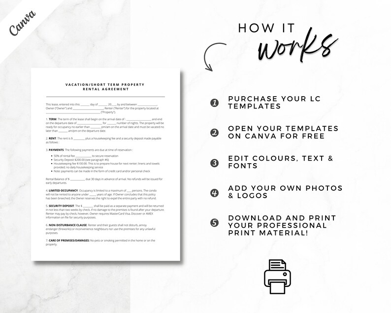 Residential Lease Agreement, Standard Lease Agreement, Lease Form, Home ...