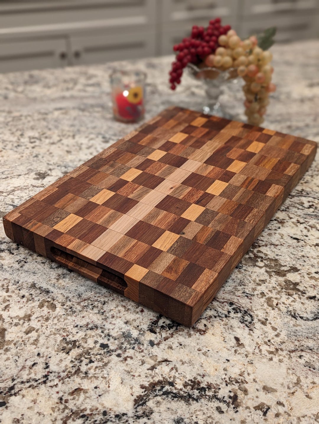 Beautiful Handmade Checkerboard Pattern Cutting Board With Walnut ...
