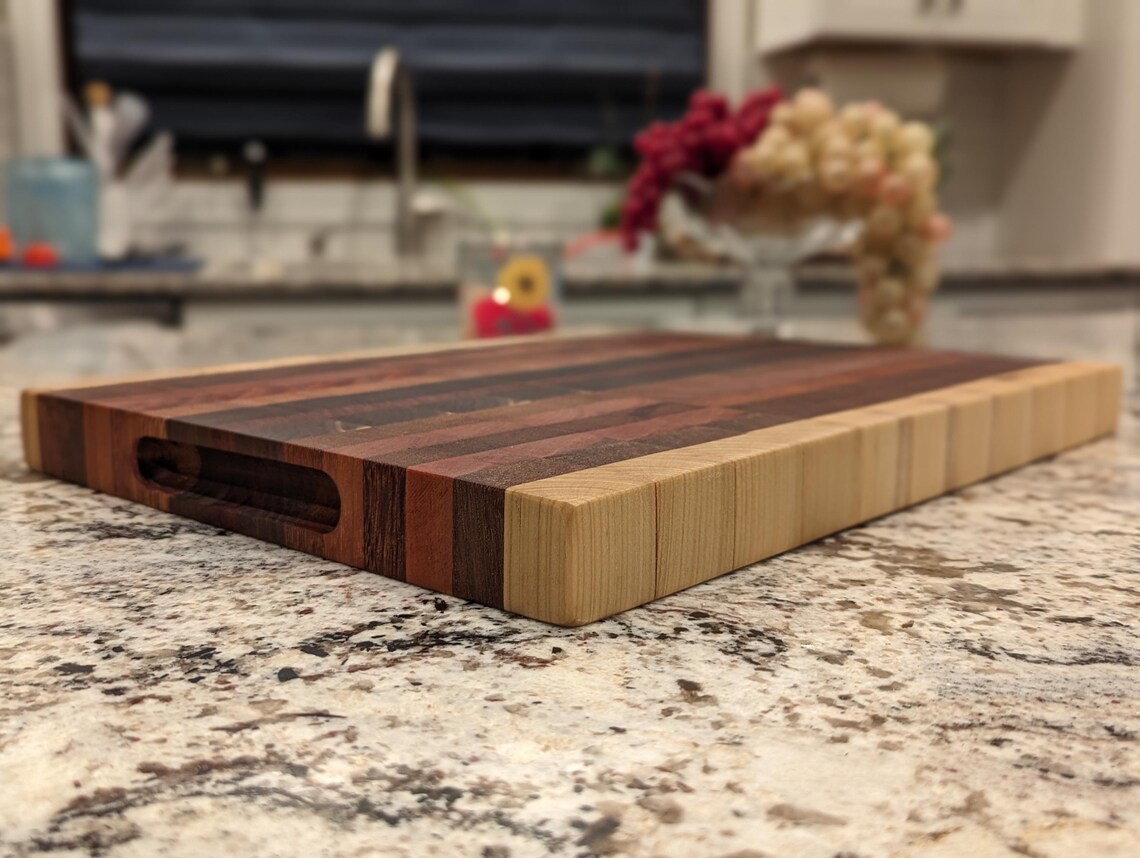 Beautiful Handmade Checkerboard Pattern Cutting Board With Walnut ...