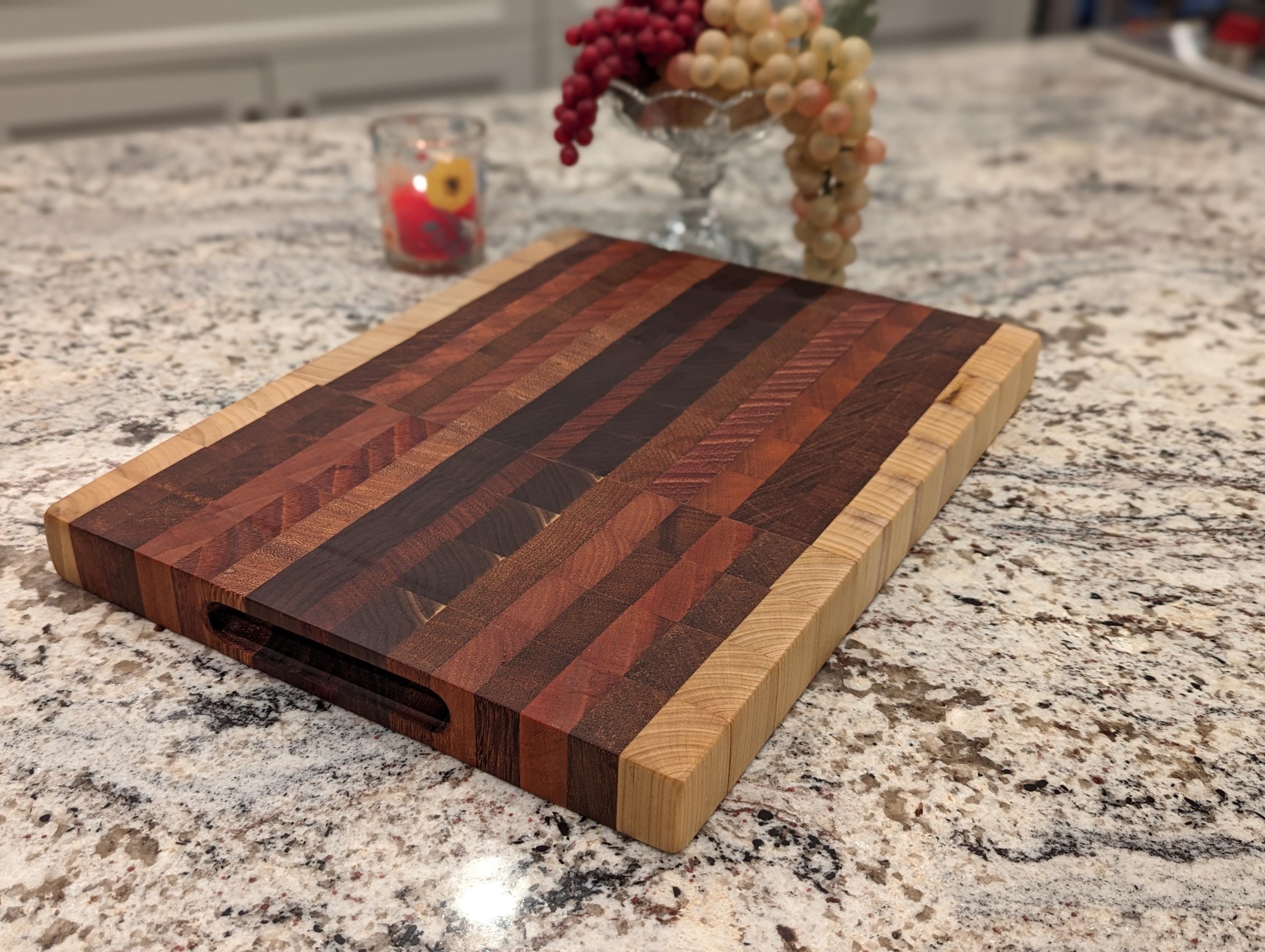 Beautiful Handmade Checkerboard Pattern Cutting Board With Walnut ...