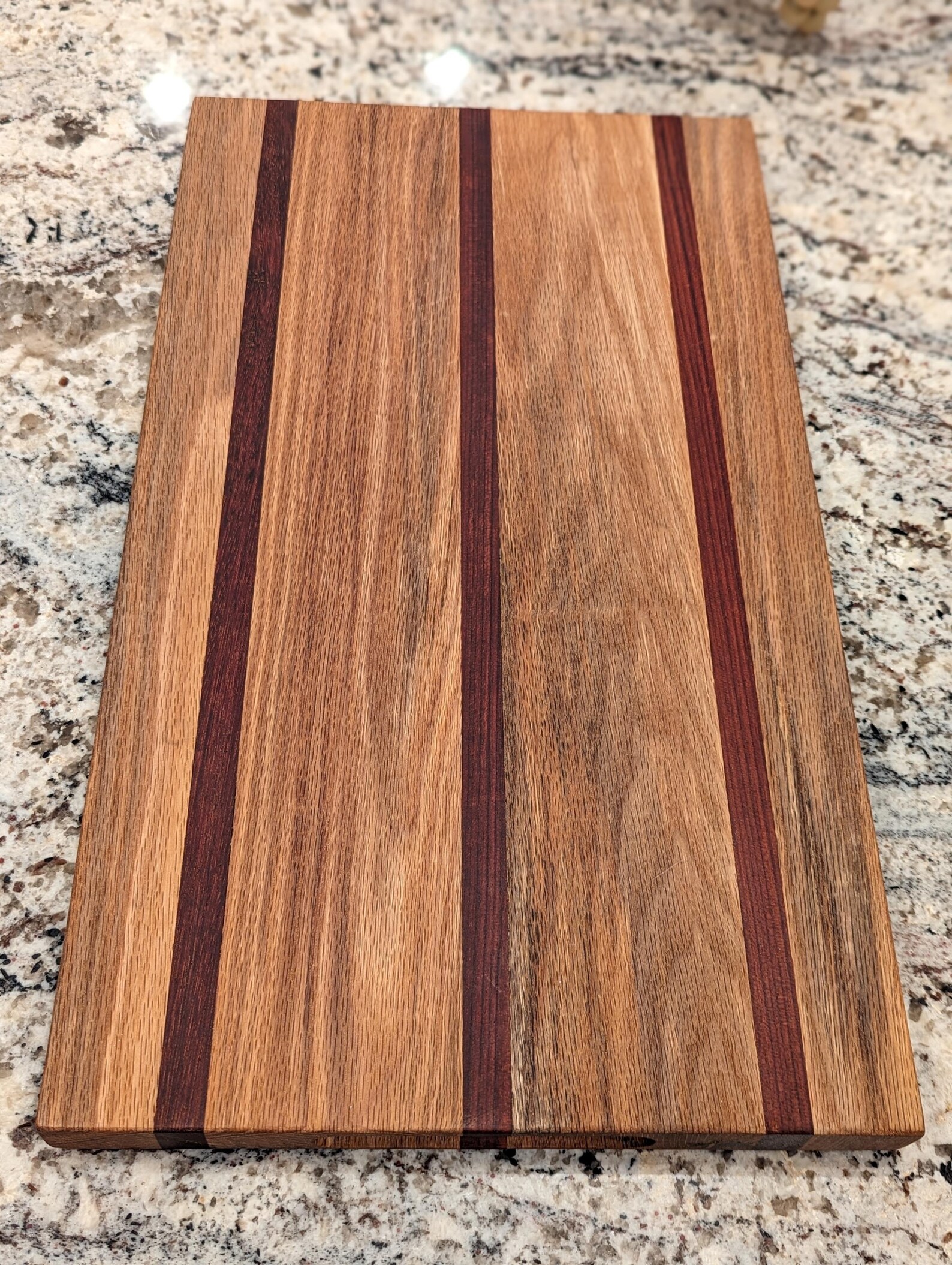 Handmade Oak and Brazilian Cherry Cutting Board With Handles - Etsy