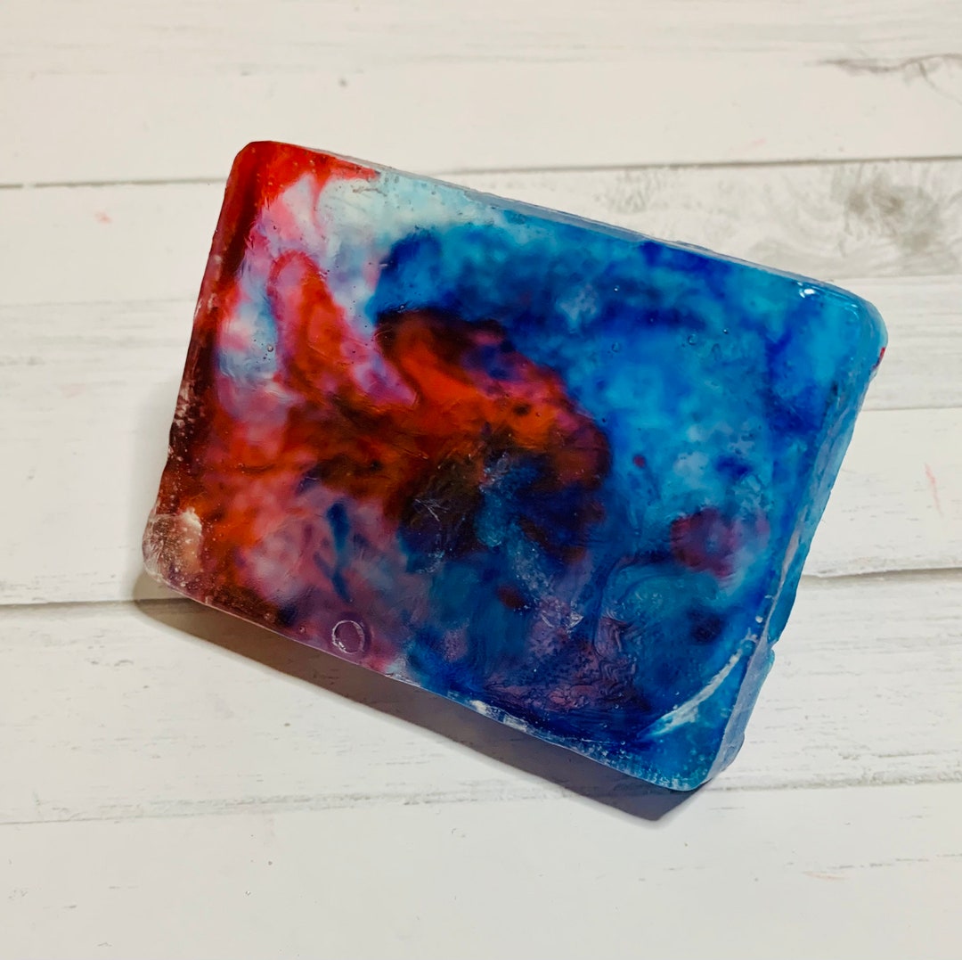 Red and Blue Berry Swirl Soap - Etsy