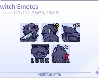 9 Raven/ Crow Emotes Bundle Pack Twitch, Youtube, Discord Killers ...