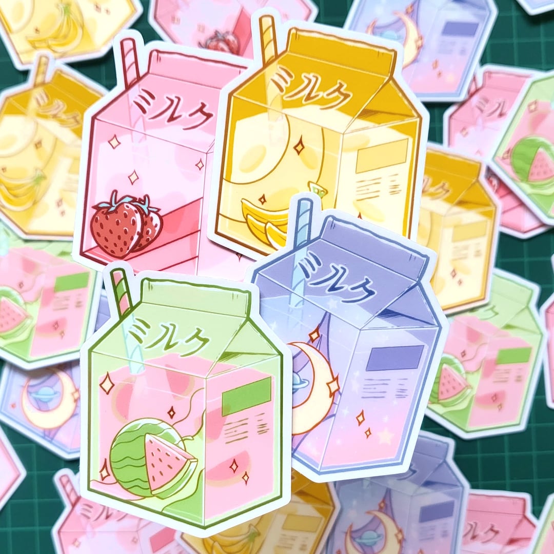 Cute Japanese Milk Carton Stickers ⋆ Cute | Planner | Bullet Journal ...
