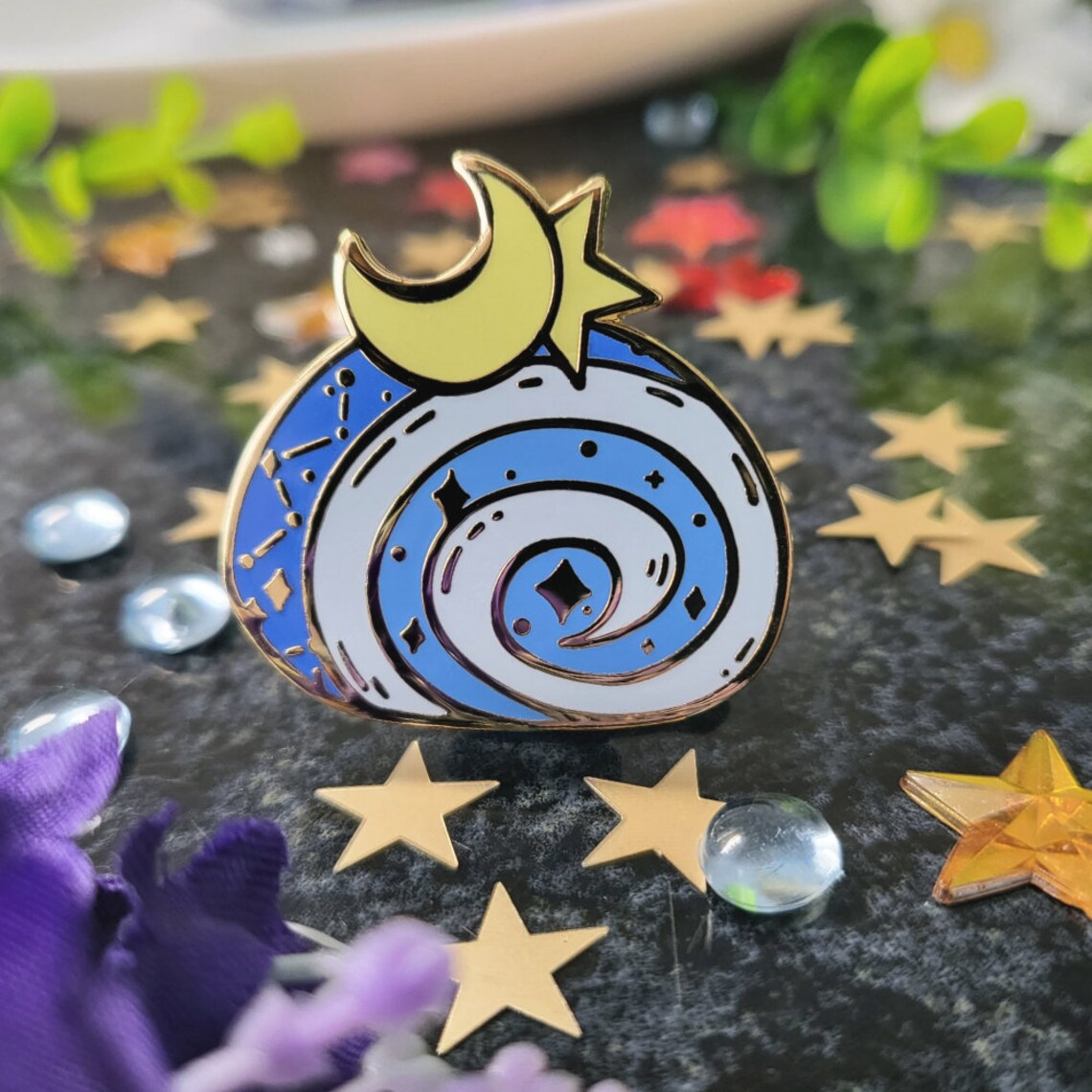 Celestial Pastries - Starlight Rollcake - Enamel Pin - Etsy