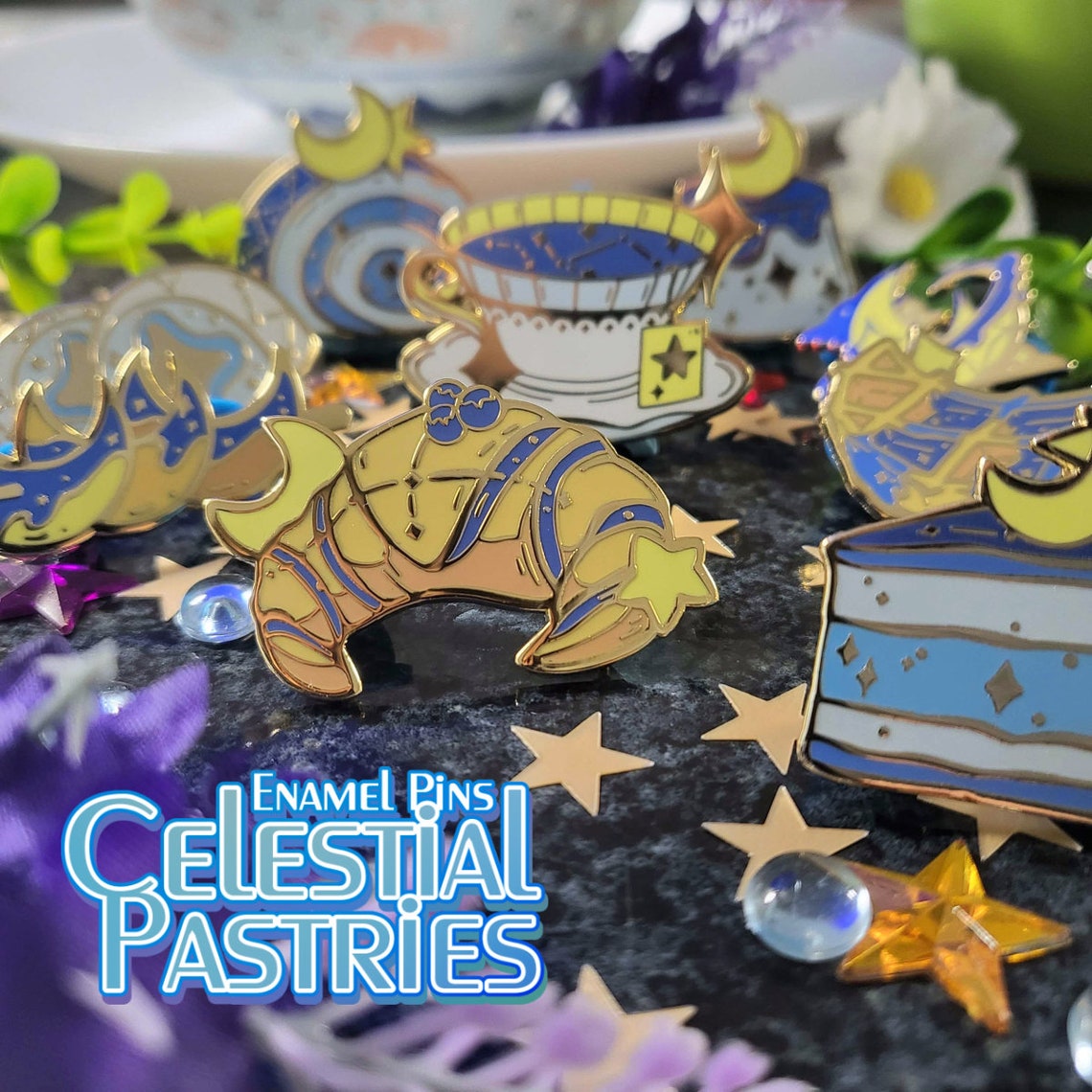 Celestial Pastries - Starlight Rollcake - Enamel Pin - Etsy