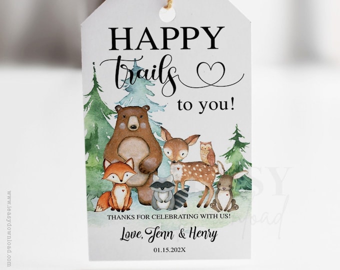 Printable Trail Mix Sign / Happy Trails Trail Mix Labels / Instant ...