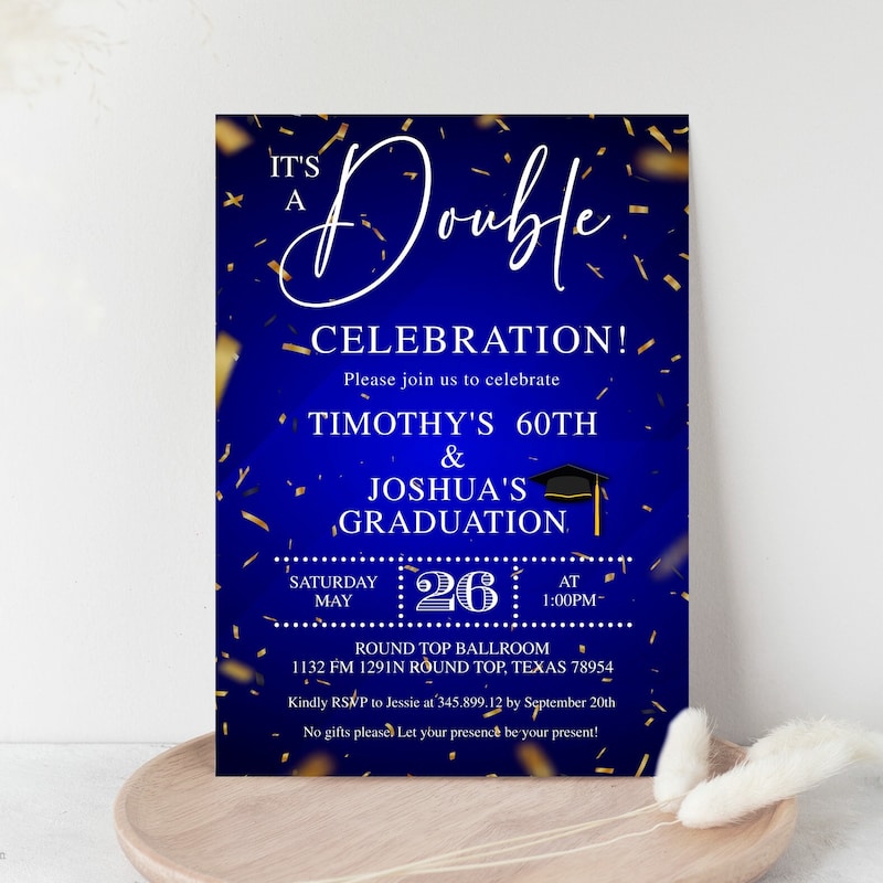 Royal Blue Invite - Etsy