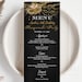 Black Gold Masquerade Party Menu Template INSTANT DOWNLOAD Dinner Menu ...