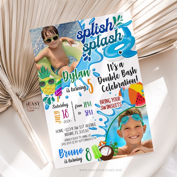 Splish Splash Birthday Invitations - Etsy