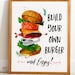 Build Your Own Burger, Burger Bar Sign, Baby Q Party Sign, Burger Sign ...