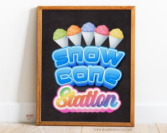 Custom Snow Cone Stand Sign Digital Download, DIY Printable Sign, Snow ...