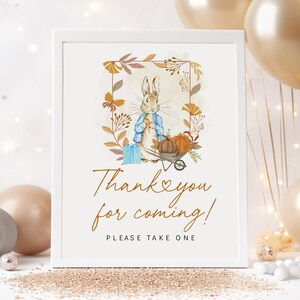 Printable Thank You for Coming Sign Autumn Peter Rabbit Boy A Little ...
