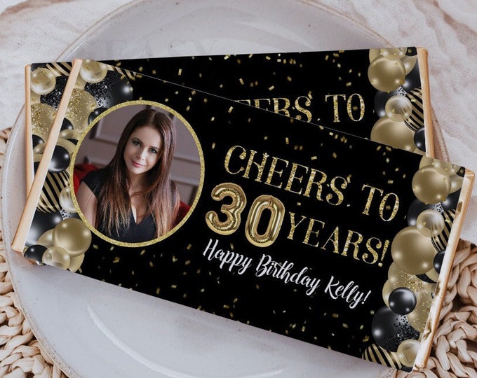 Printable Candy Bar Wrapper, Black and Gold, Art Deco, Great Gatsby ...
