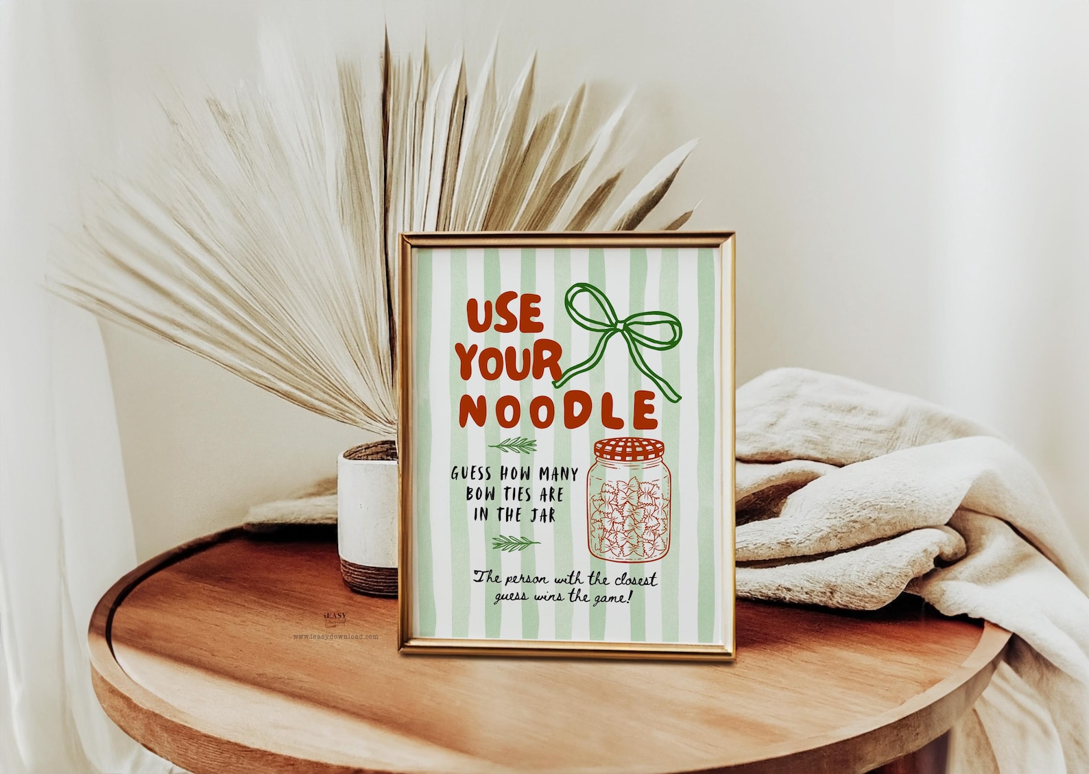 Italian Baby Shower Game Use Your Noodle Guess How Many in a Jar ...