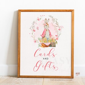 Editable Peter Rabbit Baby Girl Shower A Little Bunny is on the Way ...