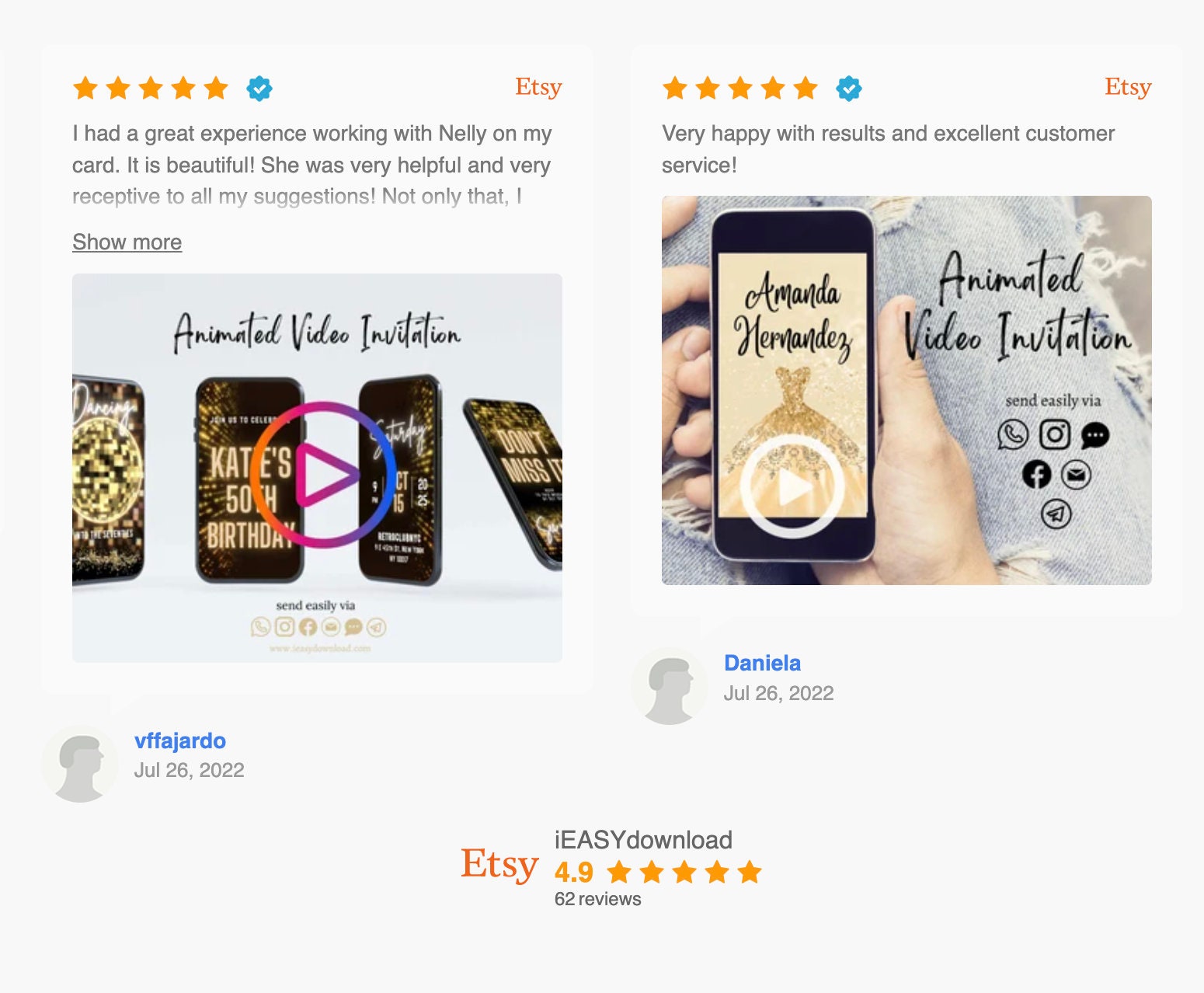 Animated Video Invite Quinceañera Mobile Invitation Mis - Etsy