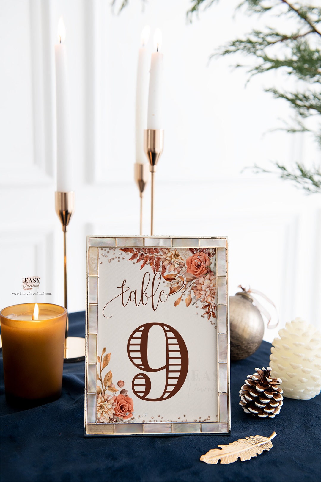 Editable Fall Table Numbers Template Autumn Table Numbers - Etsy