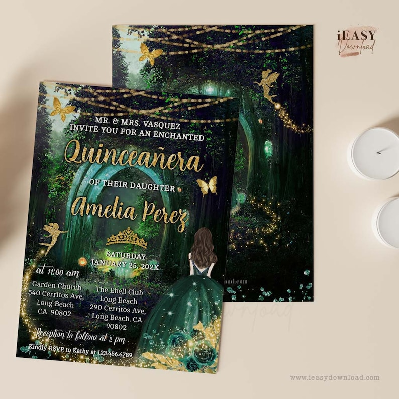 Editable Enchanted Forest Emerald Green Welcome Sign Welcome - Etsy UK