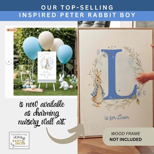 Personalized Name Sign Nursery Room Decor Peter Rabbit, Alphabet ...