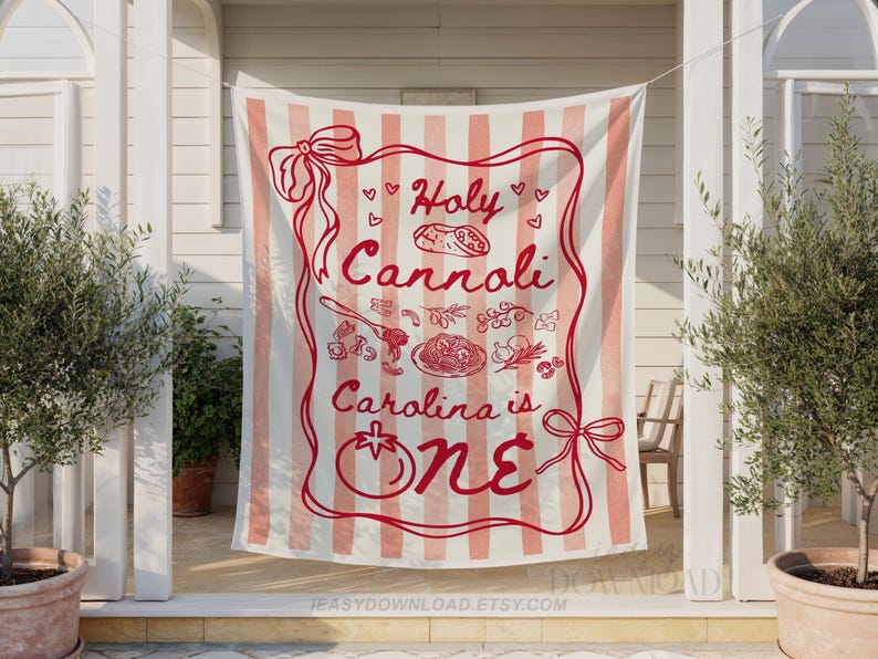 Holy Cannoli Party Italian First Birthday Girl Mediterranean Backdrop ...