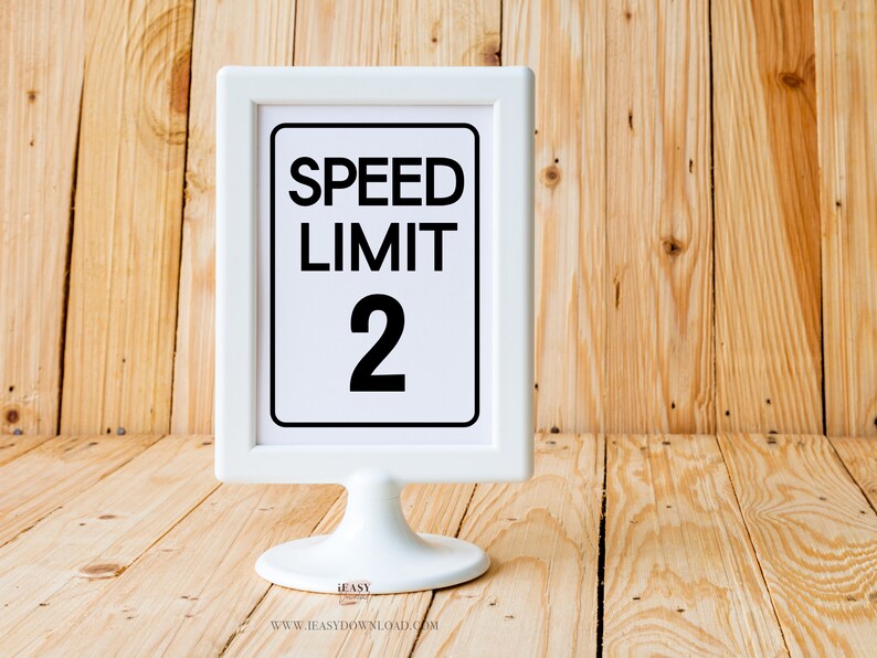 EDITABLE Speed Limit Sign for Race Car Birthday Party Sign - Etsy