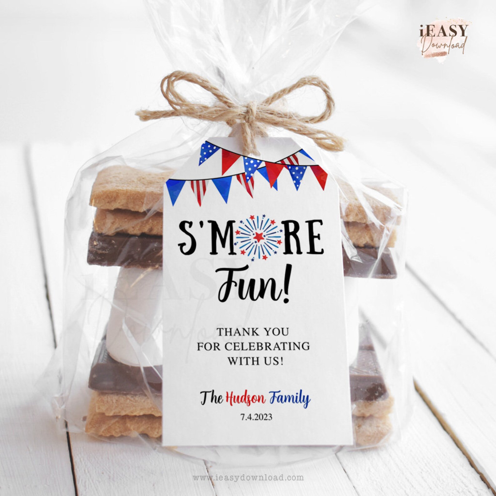 4th of July Tag S'more Tags 4th of July Party Smore Fun - Etsy